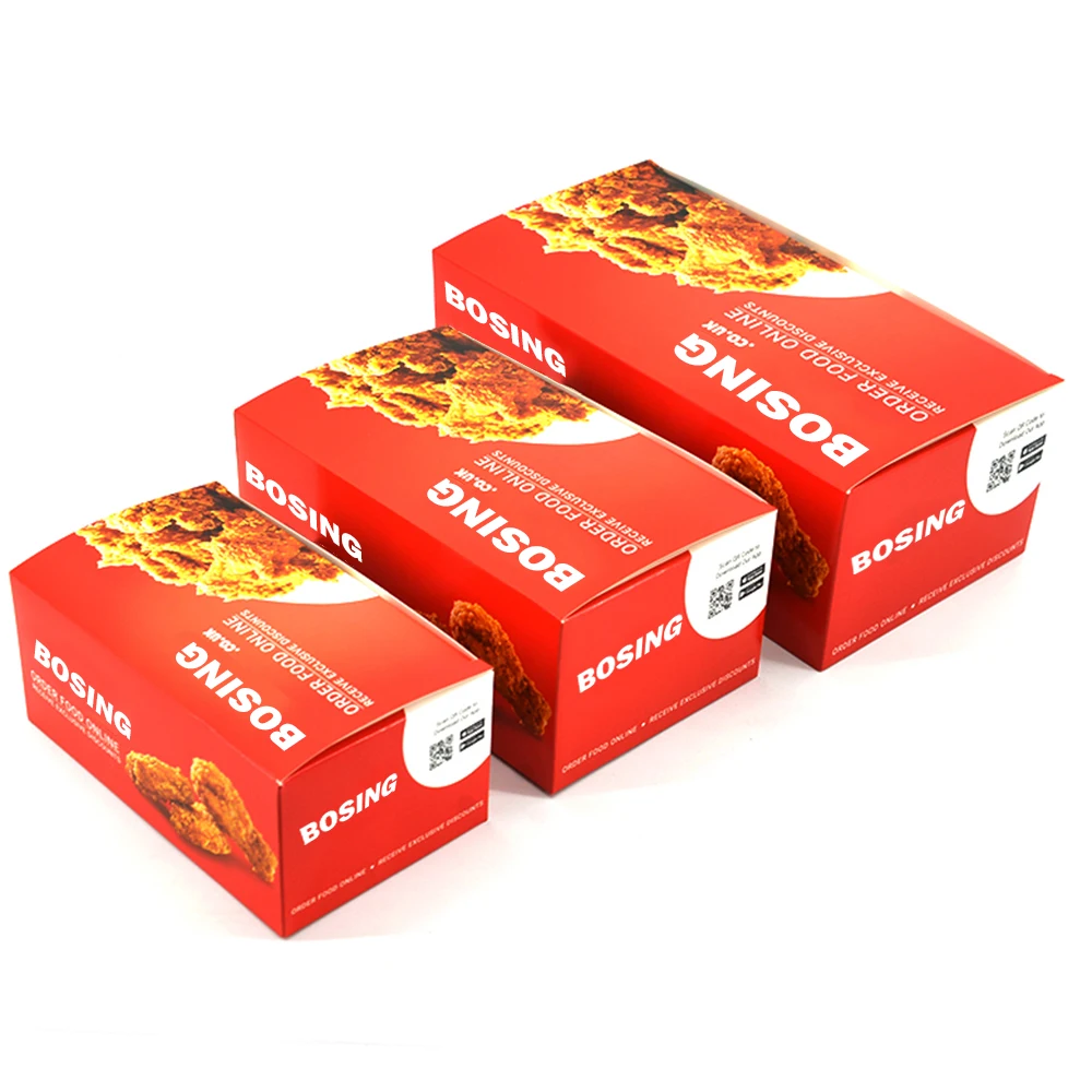 Wholesale Cheap Foldable Fried Chicken Boxes Custom Printed Take Away