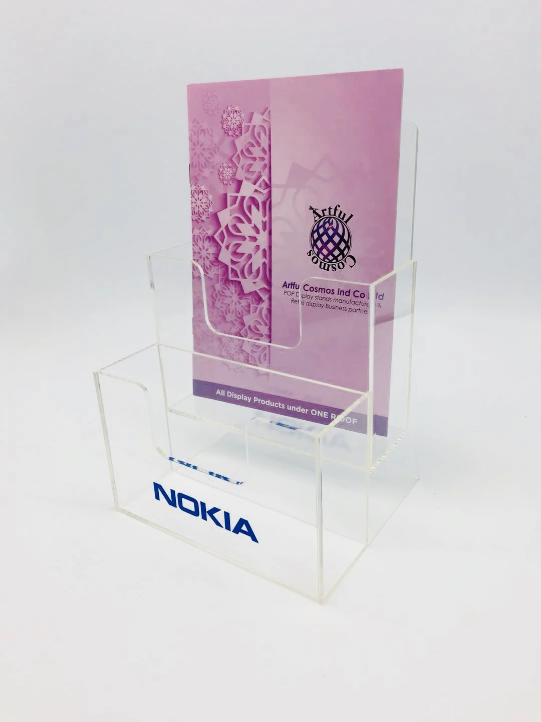 A3 A4 A5 아크릴 전단지 브로셔 홀더 플라스틱 및 종이로 만든 상점을위한 벽걸이 형 소매 보관 디스플레이 스탠드