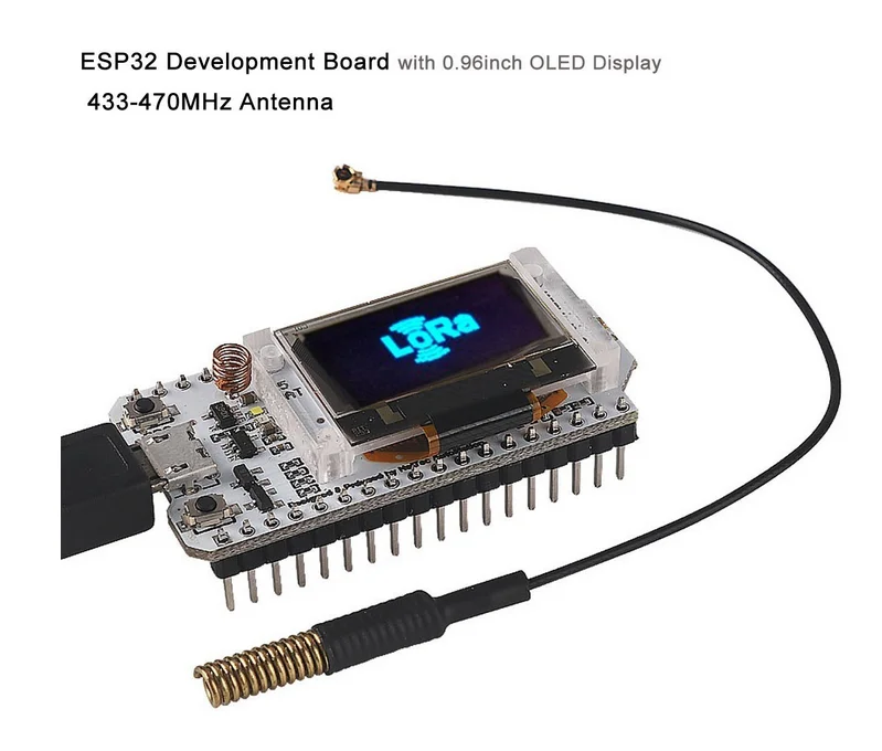 ESP32 Development Board WIFI Bluetooth LoRa Dual Core 240MHz CP2102 with 0.96inch OLED Display ...