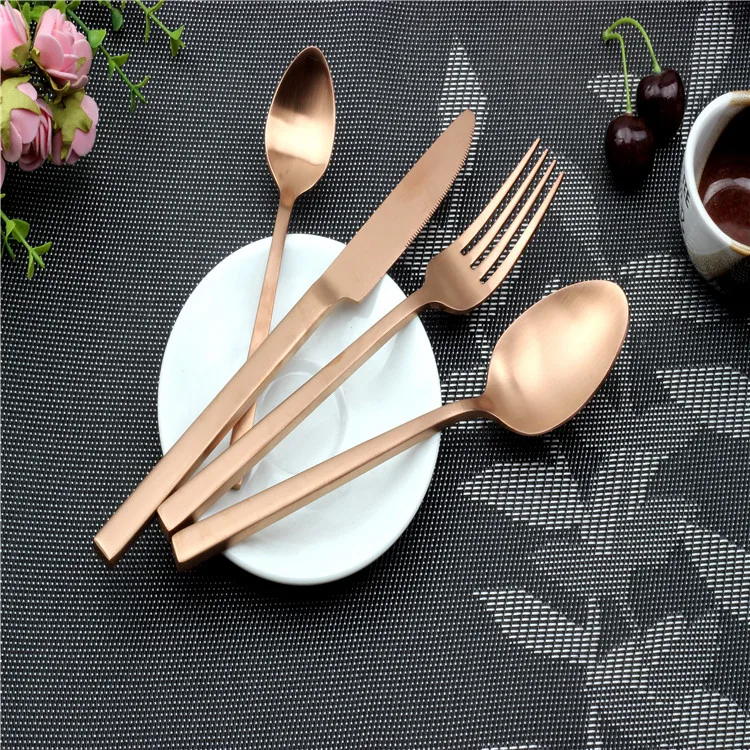 PVD Rose Gold Flatware Set - Durable & Stylish Cutlery