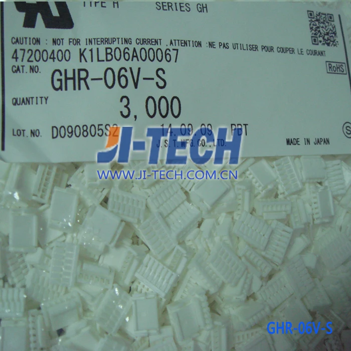 Jst 1.25mm Pitch Gh Series Connector Ghr-06v-s Original 6 Pin Housing Wire To Board Connector ...