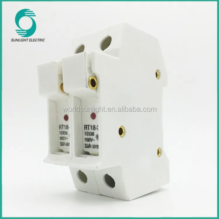Rt18-32 4p Cylindrical Fuse Holder 32a 500v 10x38mm - Buy Cylindrical Fuse Holder,Rt18-32 Fuse ...