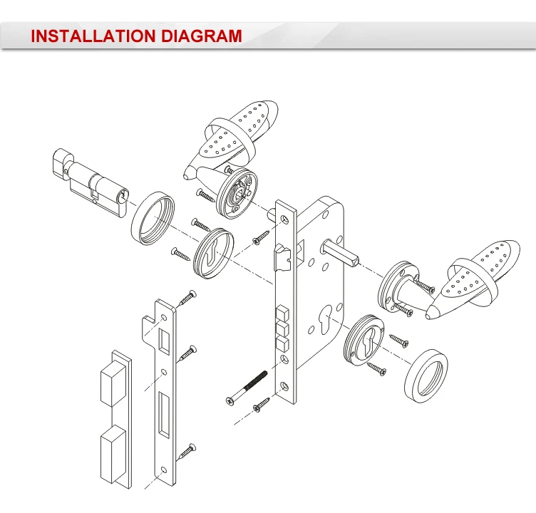 Swiss Door Handle Lever Market For Door Handles And Locks Graceful Separate Door Lock Y81243(SIN ...