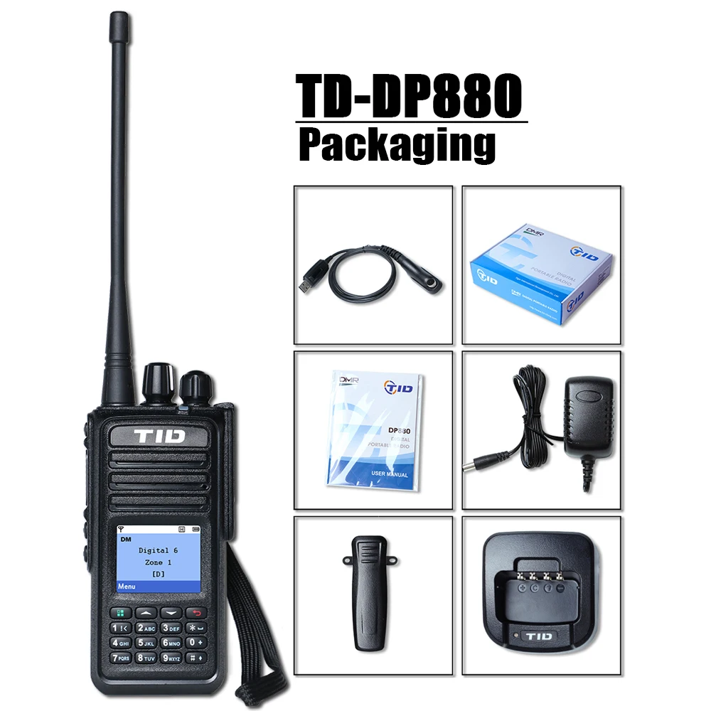TD-DP880 DMR Tier II Digital Walkie Talkie - IP67 Waterproof, 600mW ...