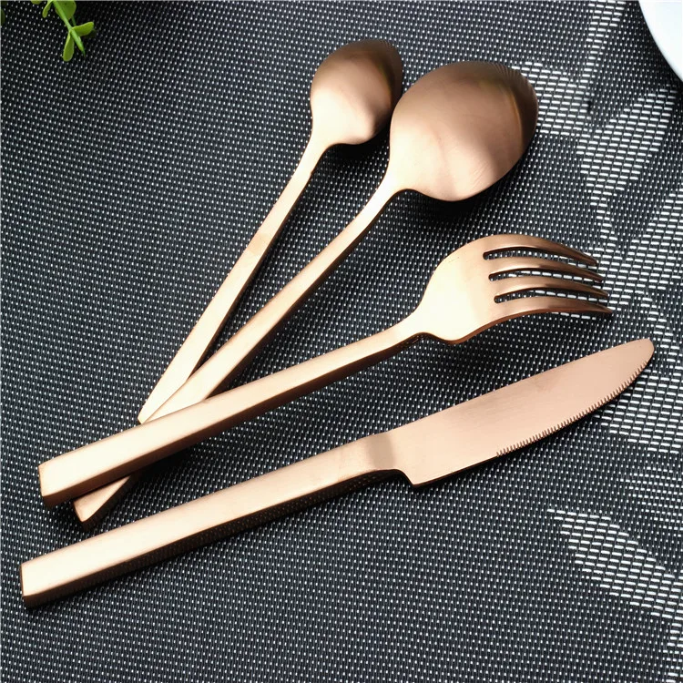PVD Rose Gold Flatware Set - Durable & Stylish Cutlery
