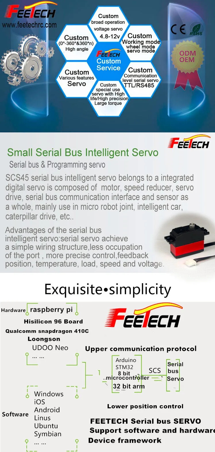 SCServo 强大的伺服电机机器人 arduinos 伺服电机| Alibaba.com