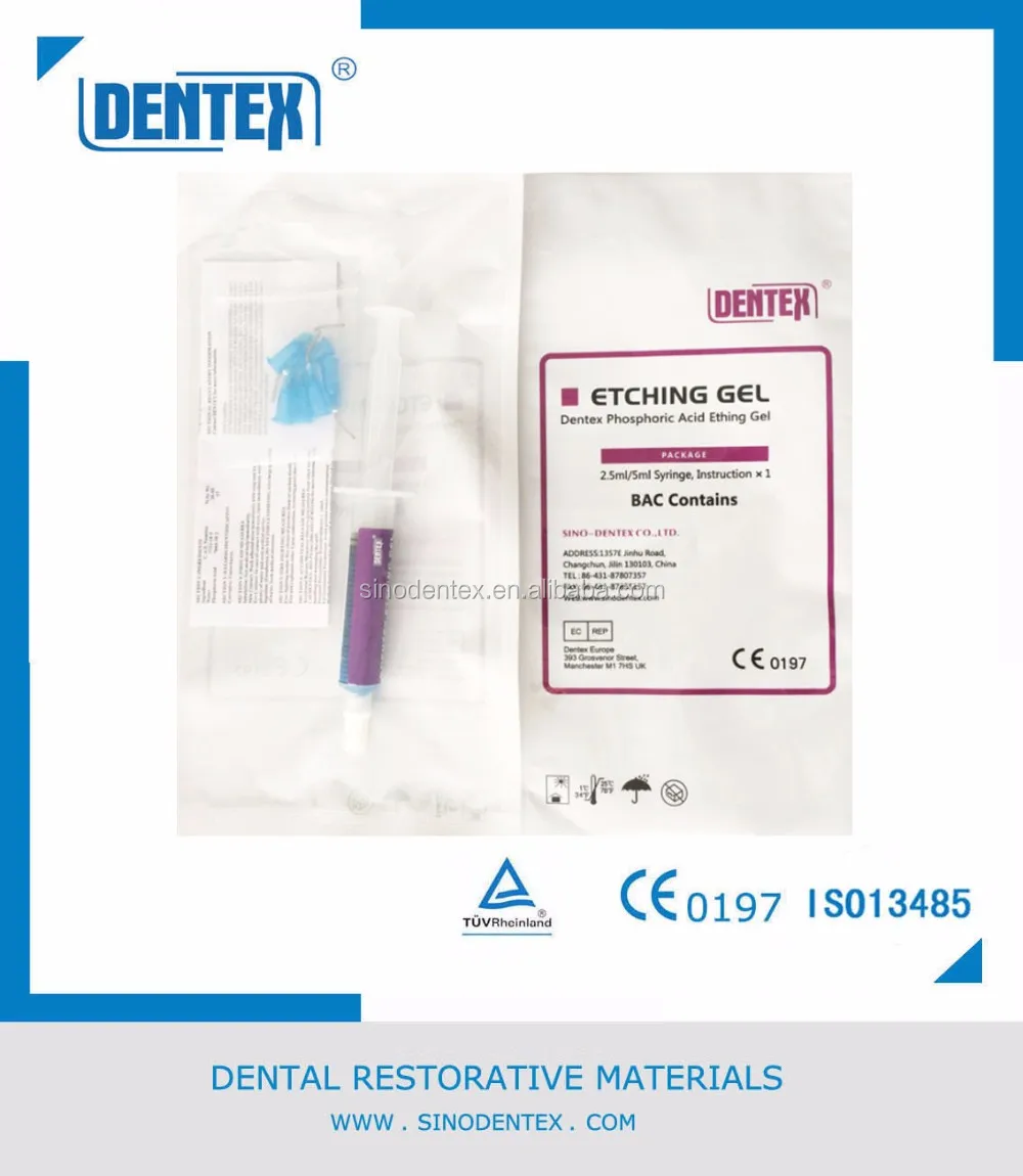 Dentex Dental Etching Gel 37% Phosphoric Acid Gel Etchant(id:10091991) Product details - View ...