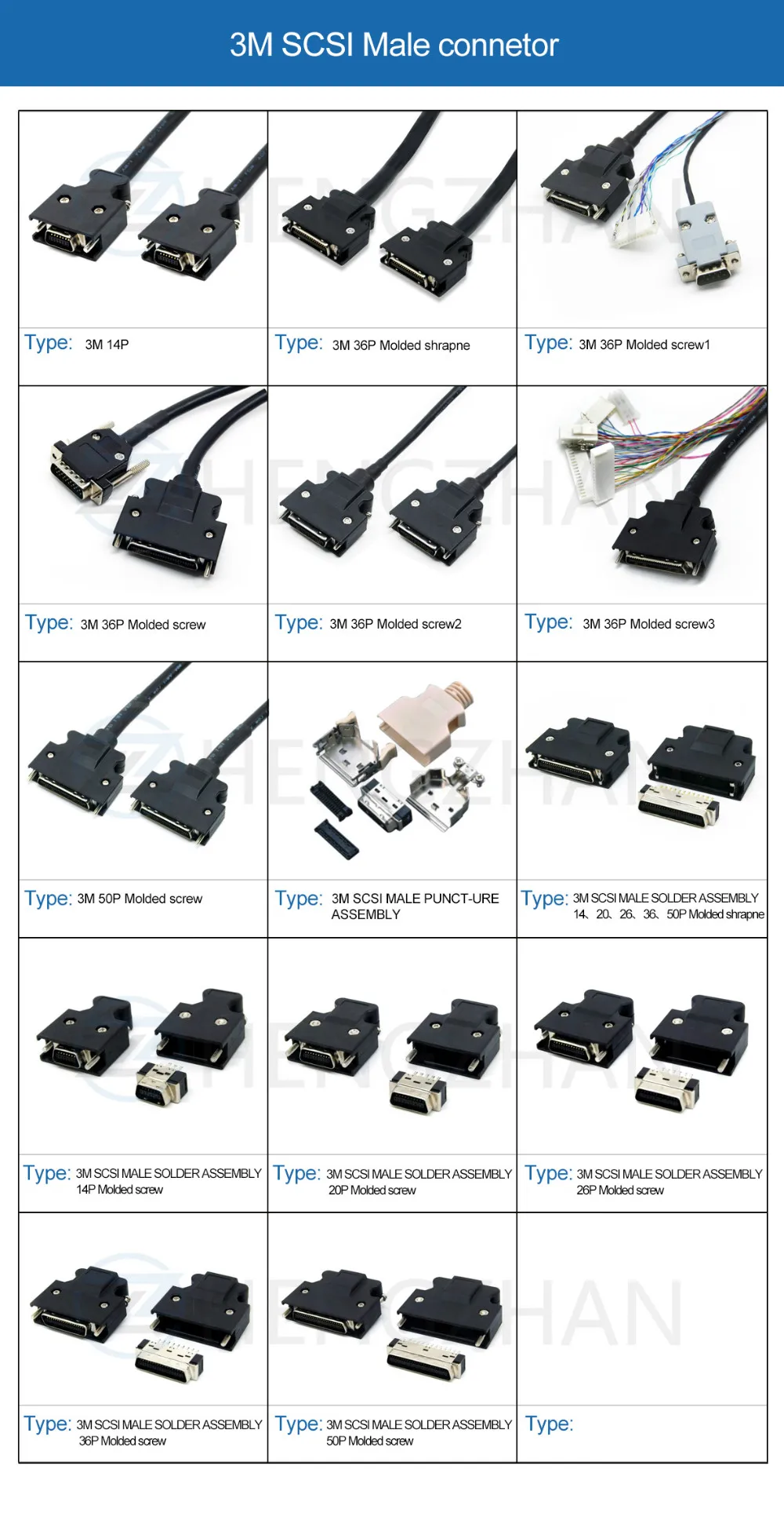 3M 10350 50 Pin SCSI Cable Connector - Fast Charging Solutions