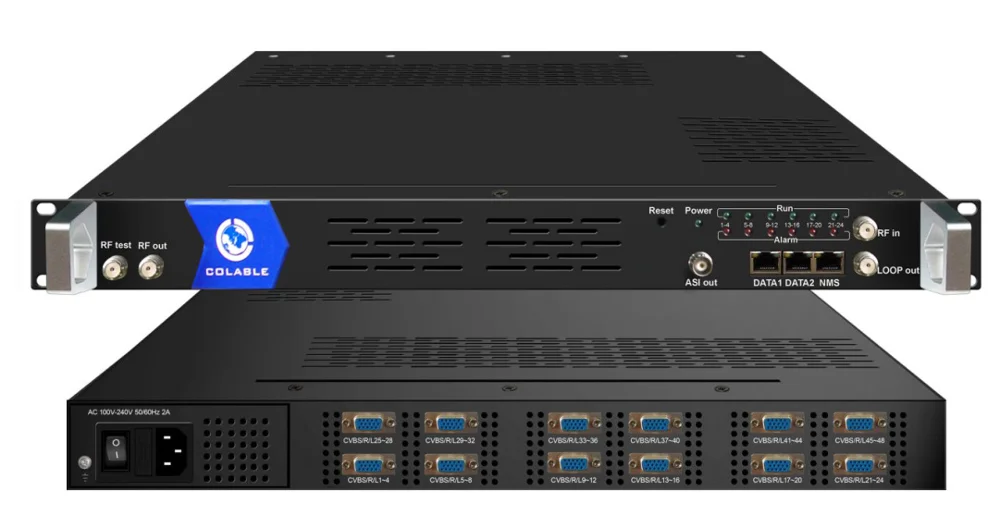 Multi-channel Sd Encoder Modulator Mpeg2 Encoding AV to RF Converter 24 Cvbs to Dvb-t Qam Dvb-c ...