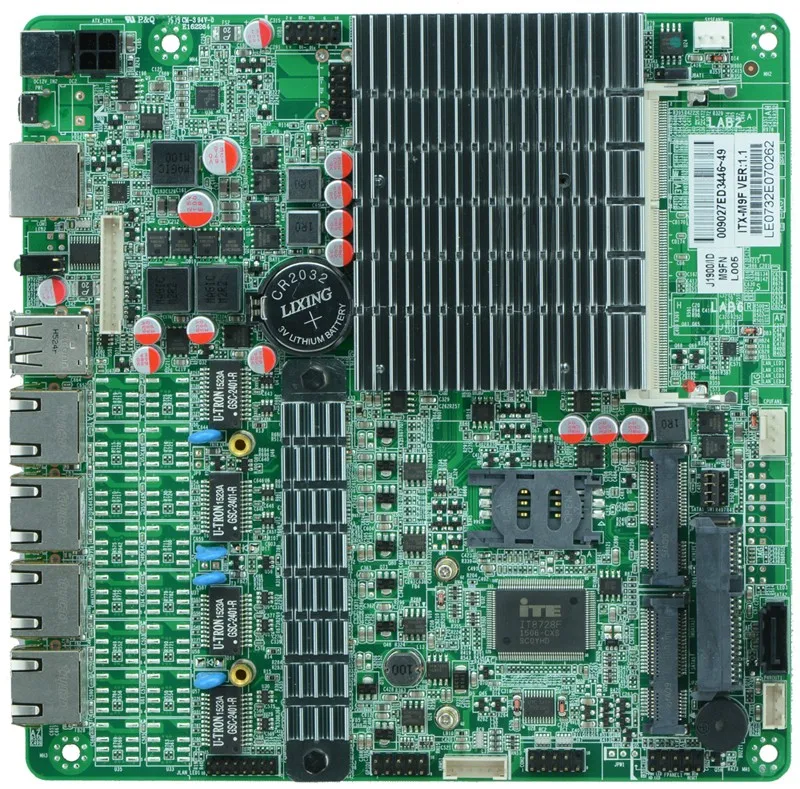 With 4 Gigabit Ethernet Ports Motherboard Baytrail Soc J1900 4 Lan Motherboard For Firewall ...