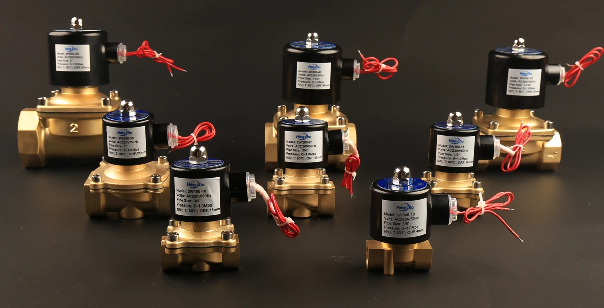 2W500-50 Normally Closed N/C Brass AC 220V 2 Inch Water Solenoid Valve Products from Ningbo ...