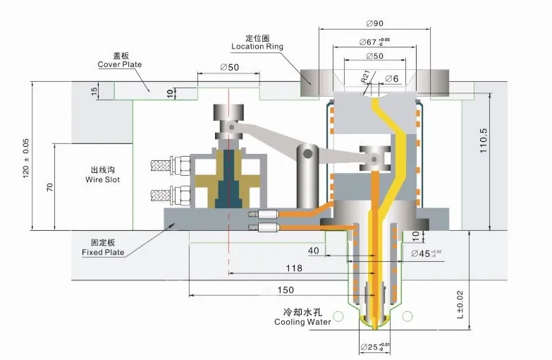 Hot Runner Valve Gate Sistem Nosel Tunggal Untuk Cetakan Injeksi ...