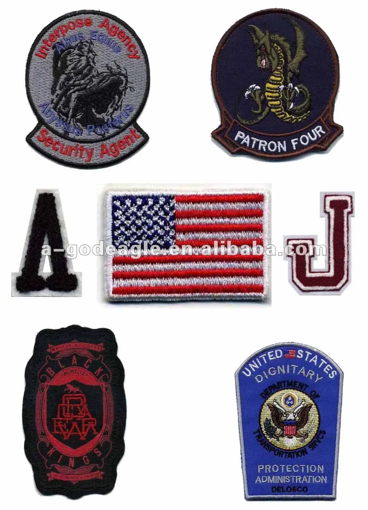 Full Embroidered Patch Merrow Border Iron On Backing - Buy Embroidered ...
