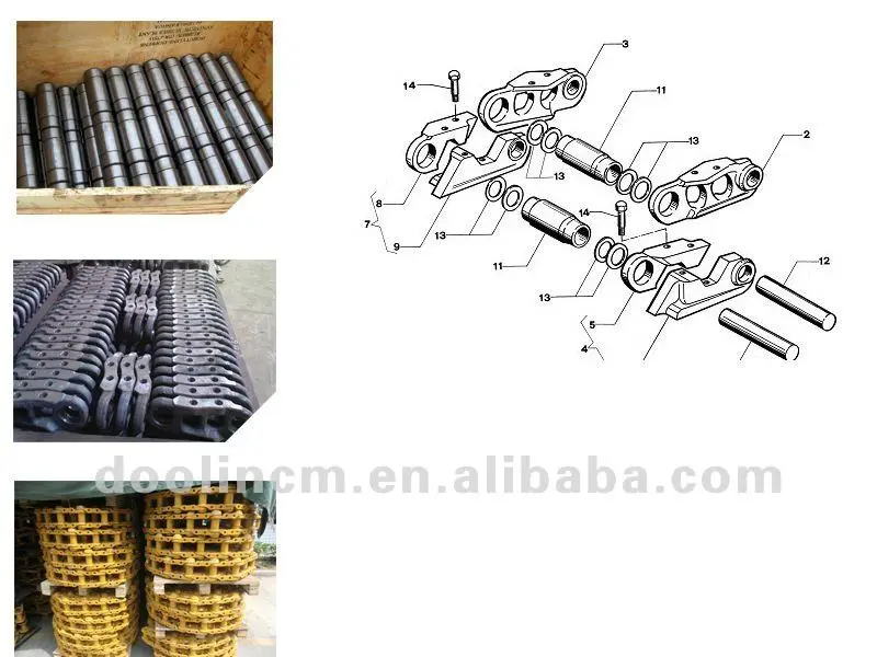 Pc200-6 Undercarriage Parts Excavator Track Chain Link Assy 20y-32 ...