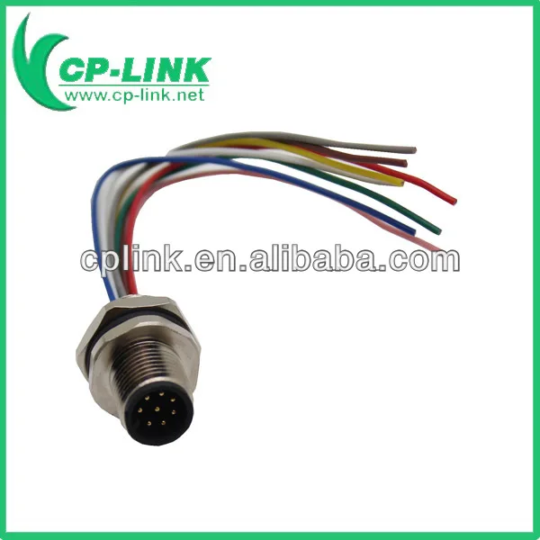 Ip67 Frontplatte Pcb M12 8-poliger Stecker Gleich Binder - Buy M12 ...