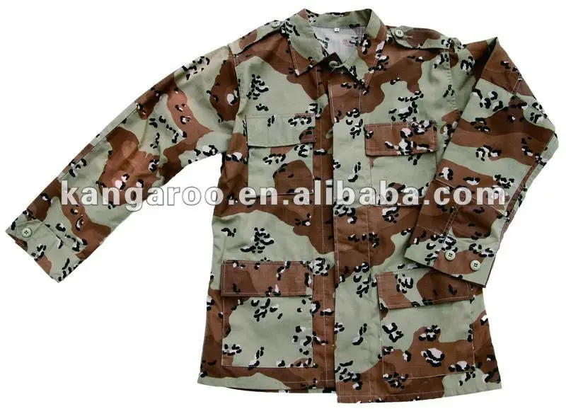 Military Desert Battle Dress Uniform; Chocolate-chip Camouflage Bdu ...