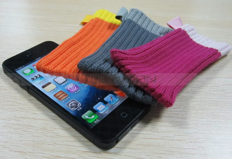Colorful Wool Knit Sock Pouch Case Bag For Iphone 8 X Plus 7 Plus ...
