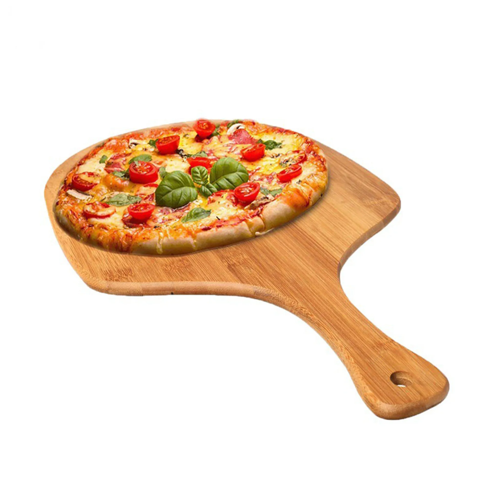 12 Inch Wooden Pizza Plate White Melamine Dinner Plate for Restaurants ...