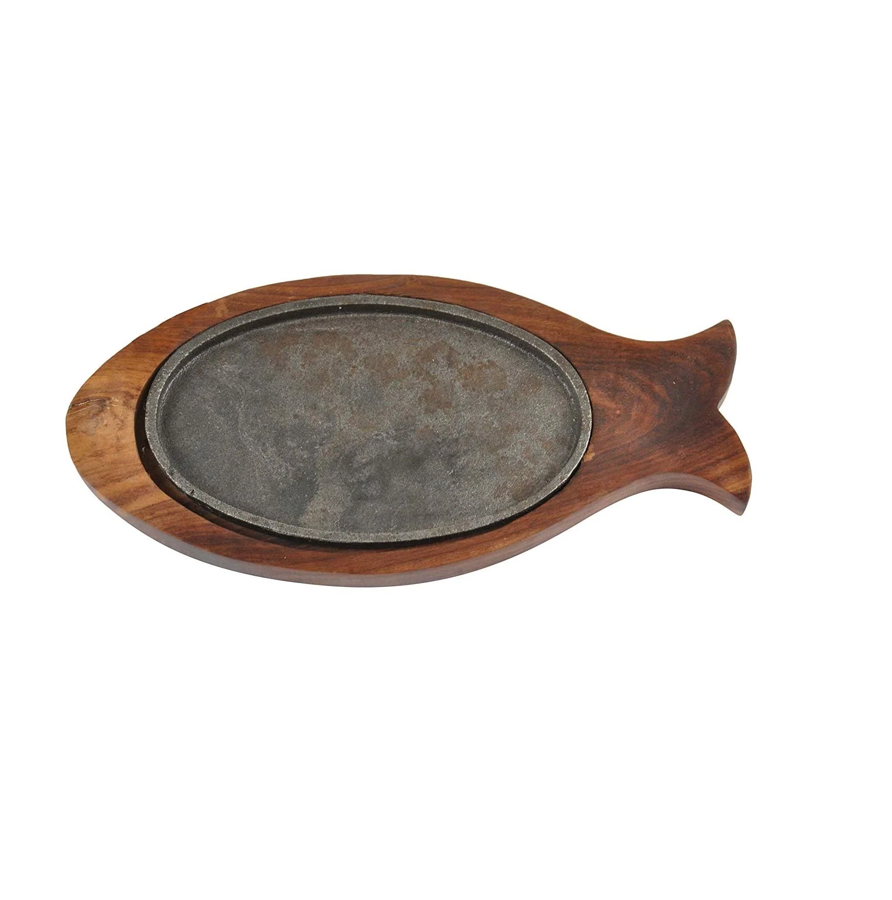 Wooden And Slate Plates For Restaurant Customized Natural Black Round ...
