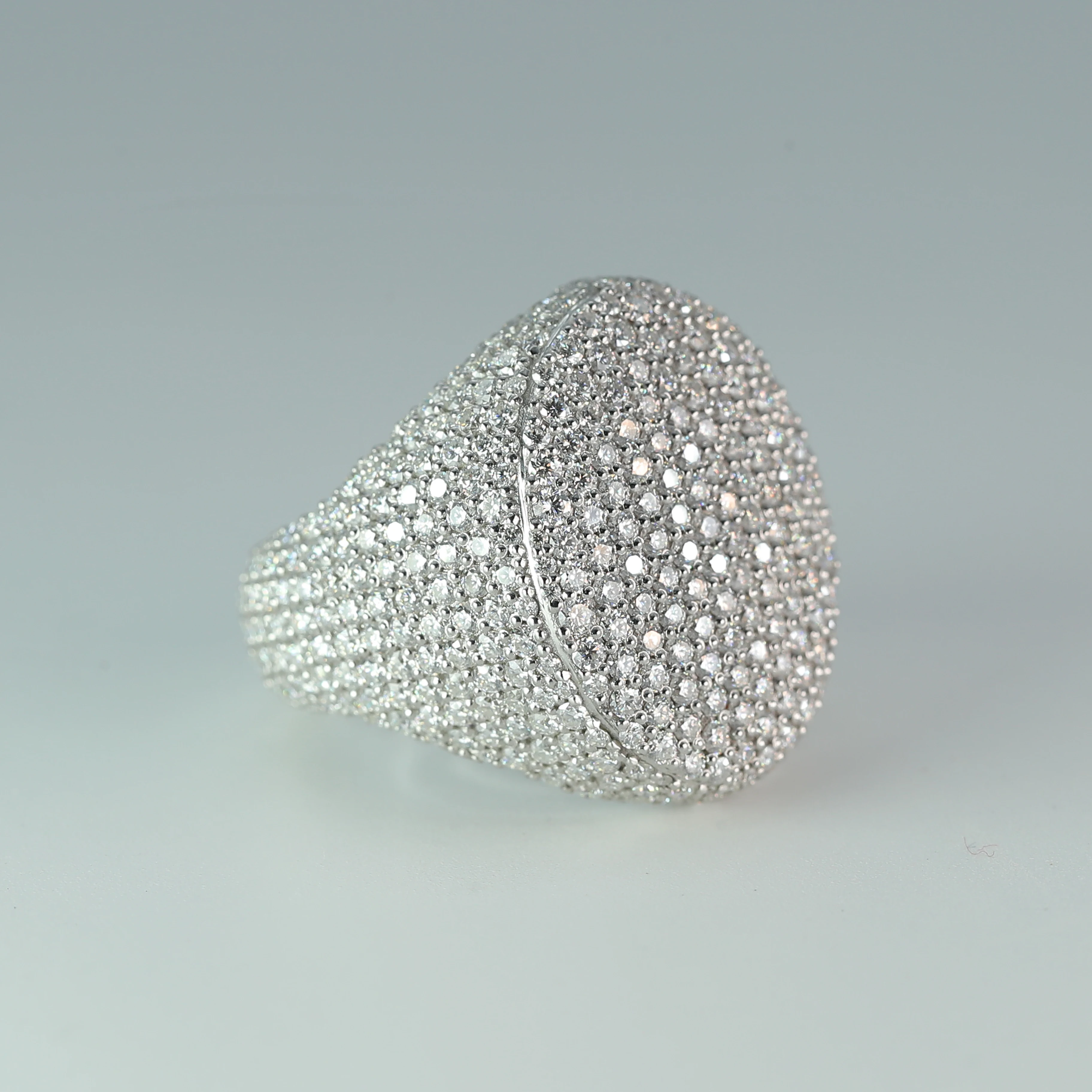 New Classic Design White Lab Grown Round Cut Diamond Iced Out Designer ...