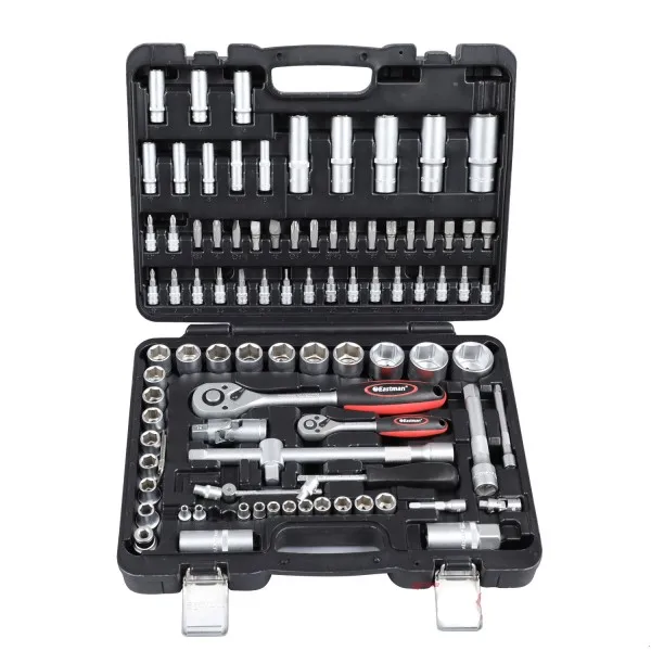 94 Pcs Socket Set & Bit Set Heavy Duty Gripped Handle With Bmc Chrome ...