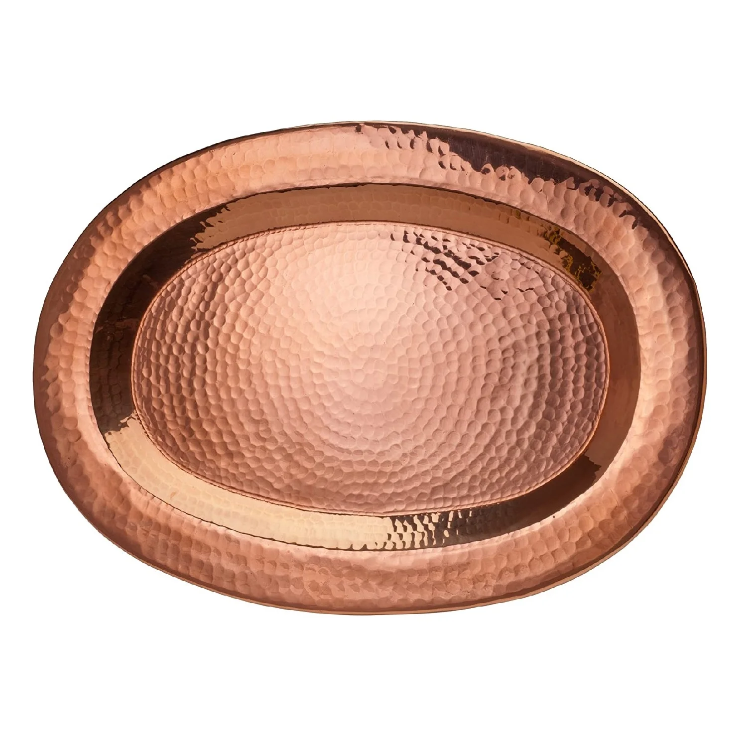 Designer Hammered Copper Serving Trays - Stylish & Durable