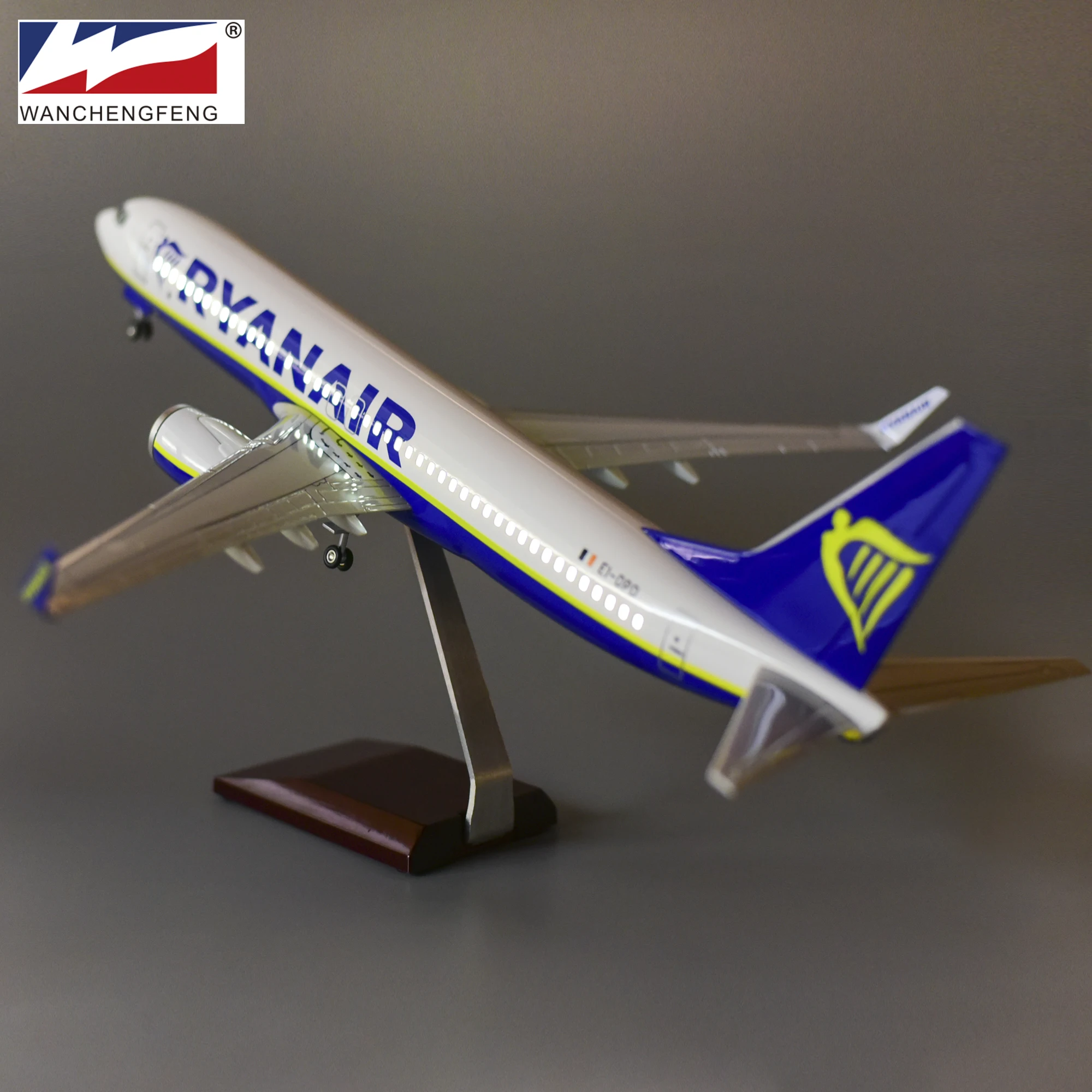 [led Version] Plane Model Airplane Model Ryanair B737 1/80 48cm Resin ...