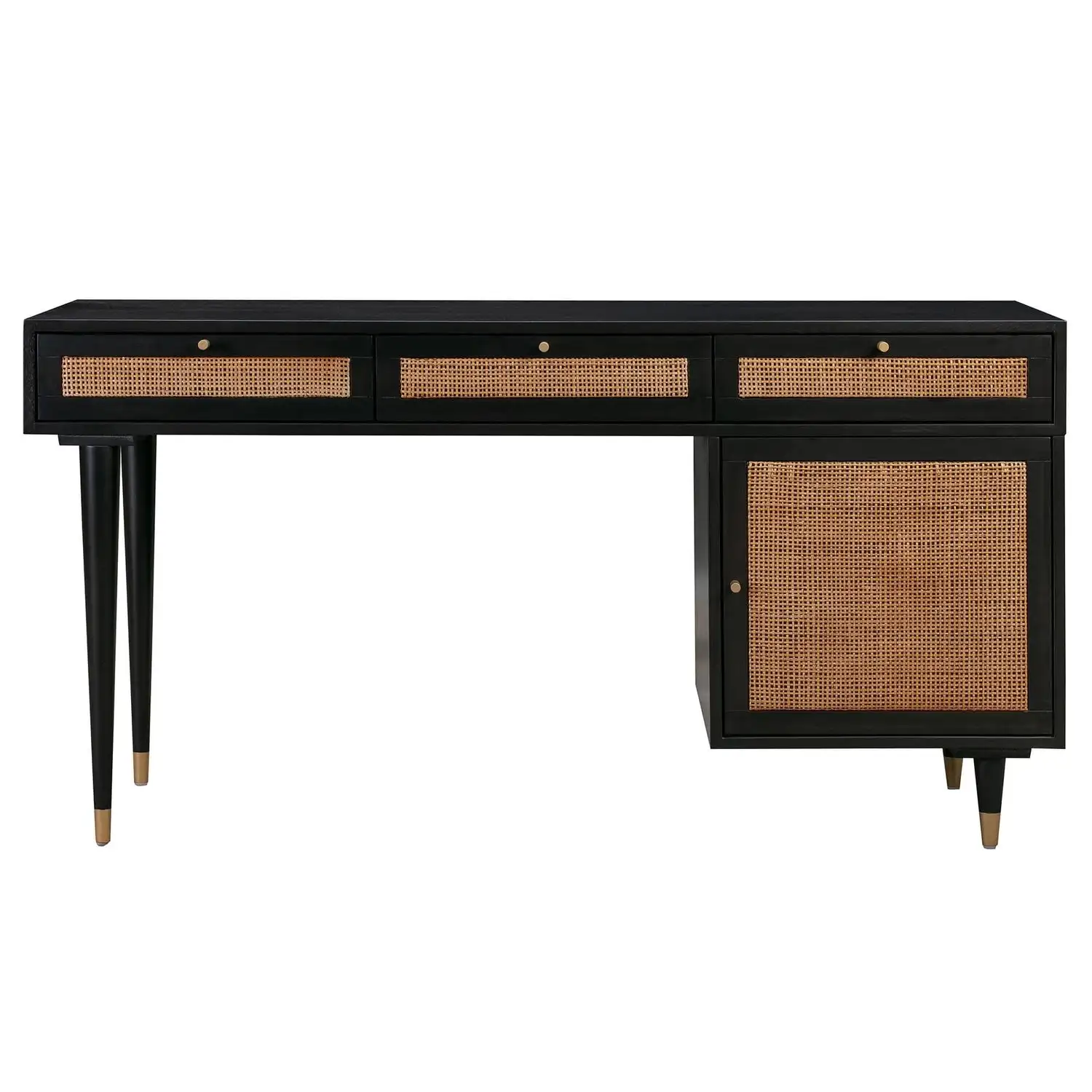 Teak Cane Office Desk Office Table With Modern Minimalist Design - Buy ...