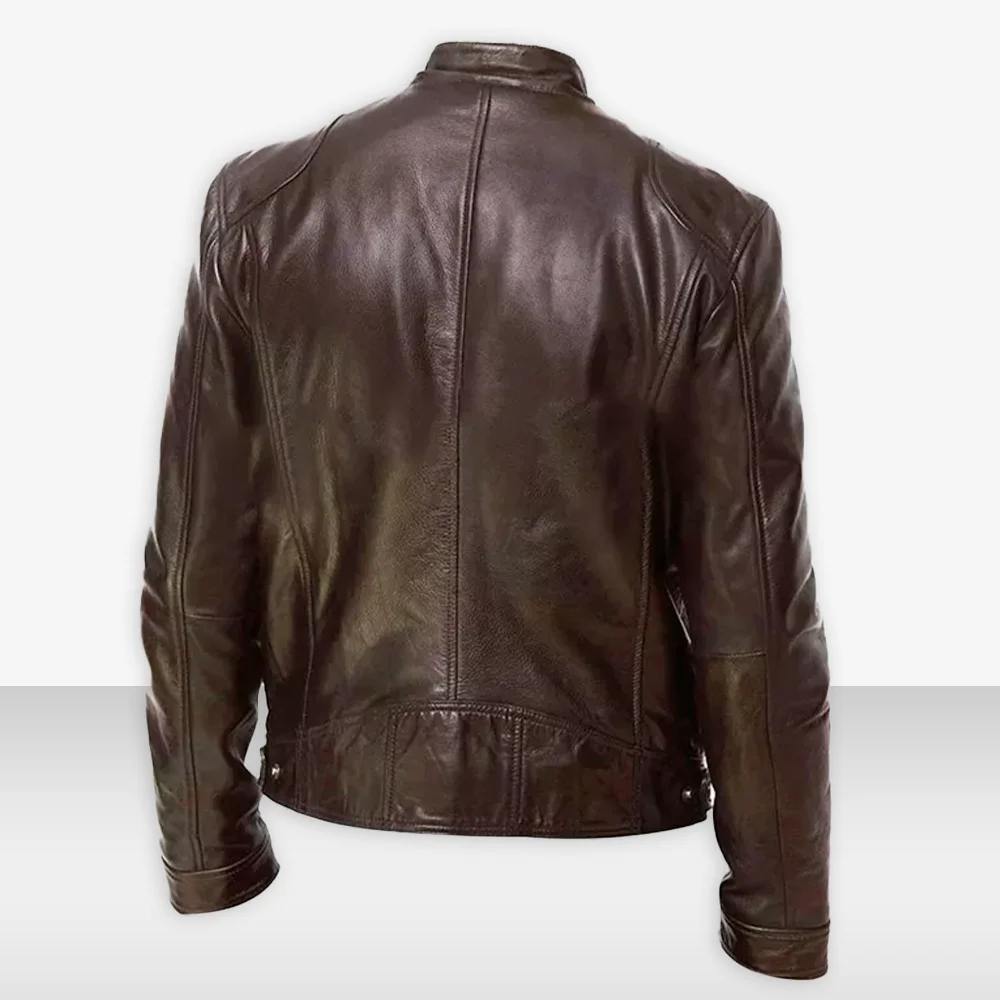 Genuine Leather Jacket For Men | Black Moto Leather Jacket For Men ...