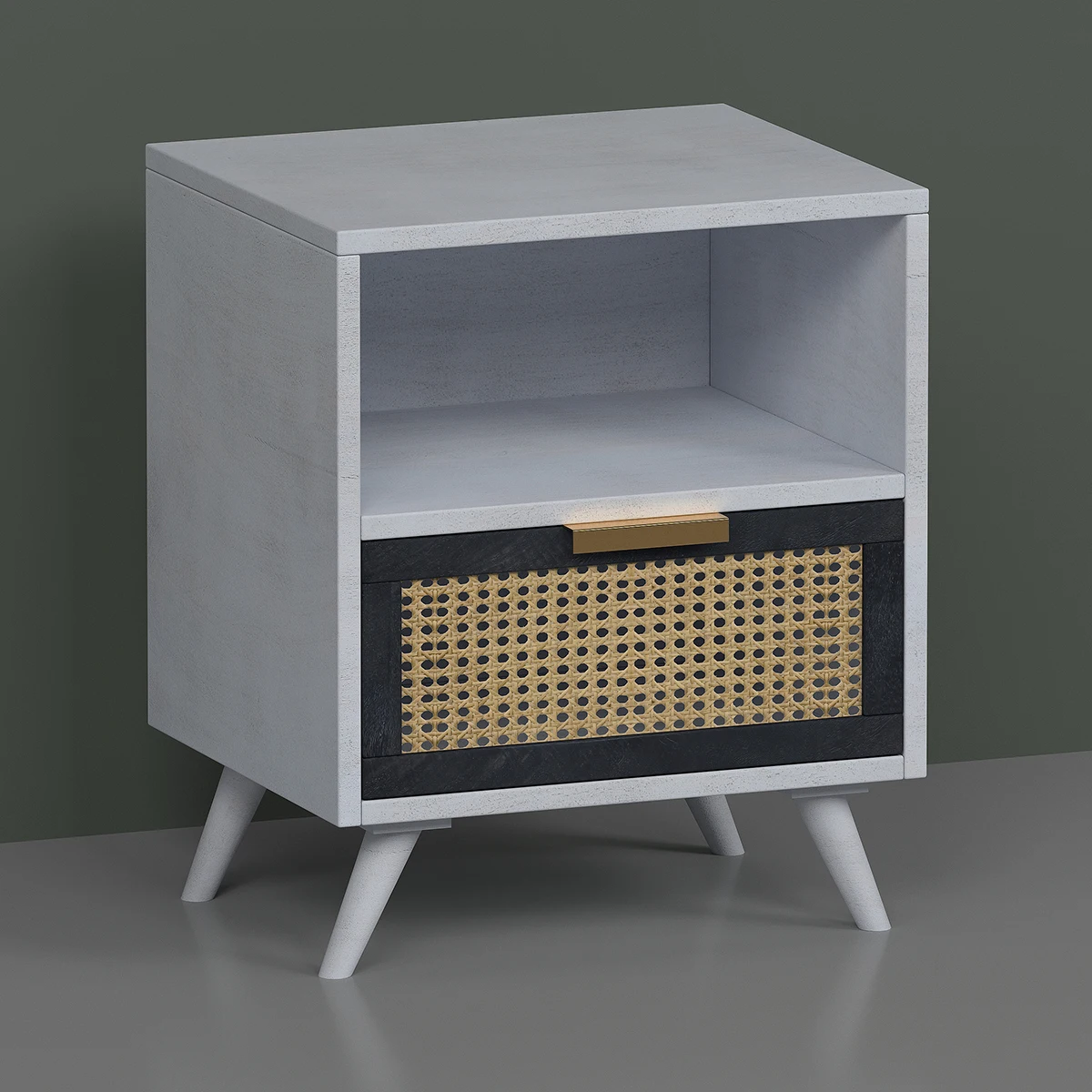 Luxury Bedside Table Wooden White Finish Best High Quality Living Room ...