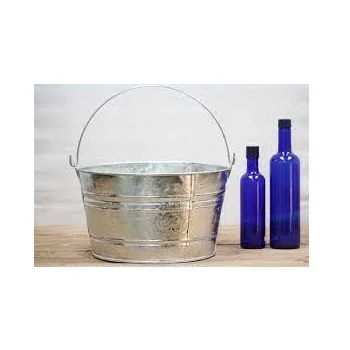Classic Design Outdoor Galvanized Metal Bucket Farmhouse Rustic Metal ...
