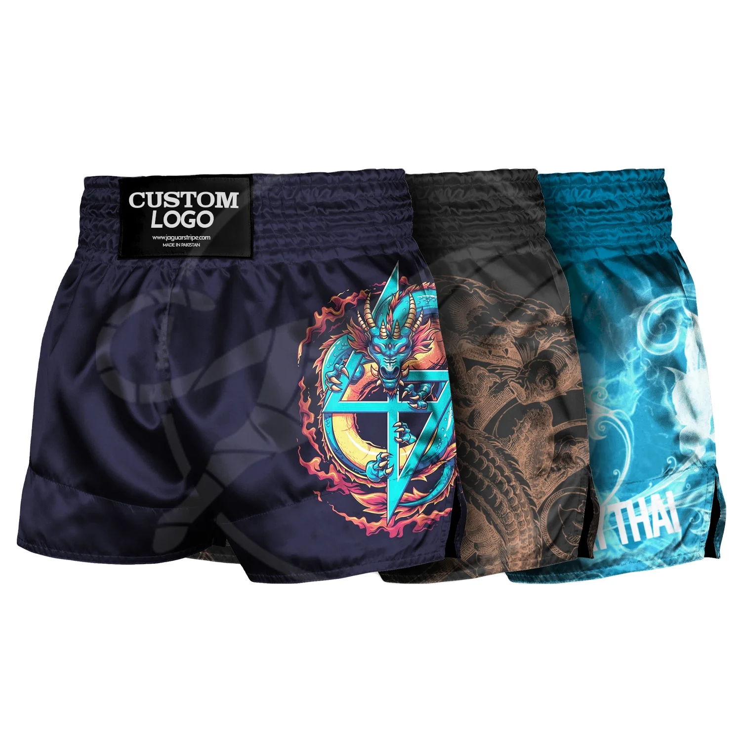 Custom Made Muay Thai Shorts - Full Sublimated / Embroidered Work ...