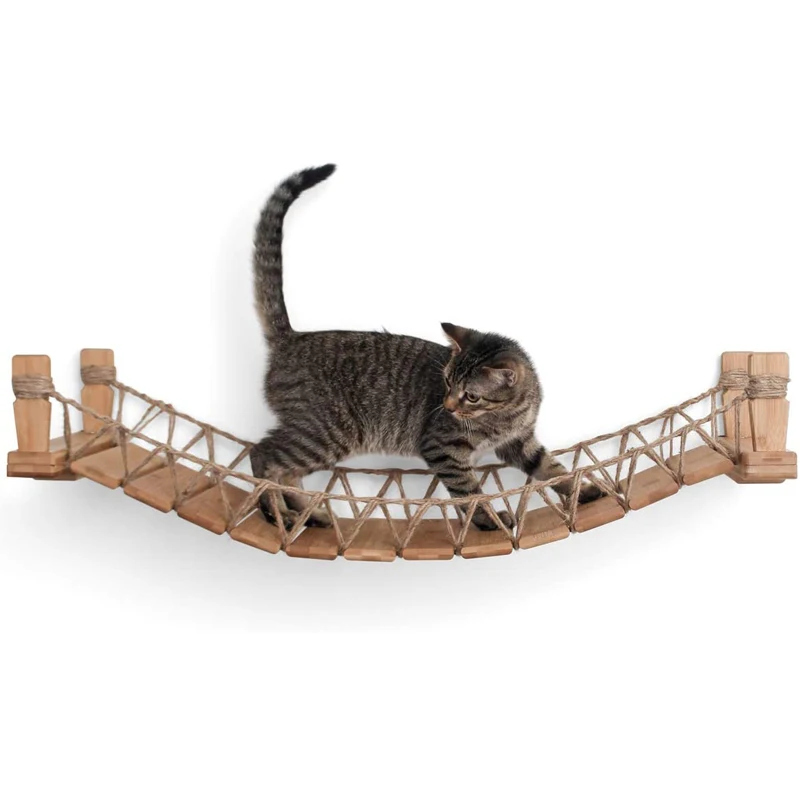 Multi-functional Bamboo Cat Bridges and Walkways for Walls for Sleeping ...
