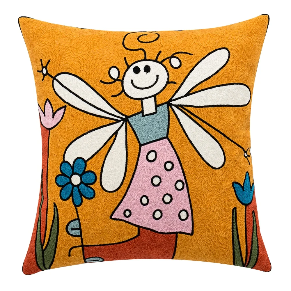 Custom 45*45 Cm 3d Cartoon Embroidery Cushion Cover Home Decor Vintage ...