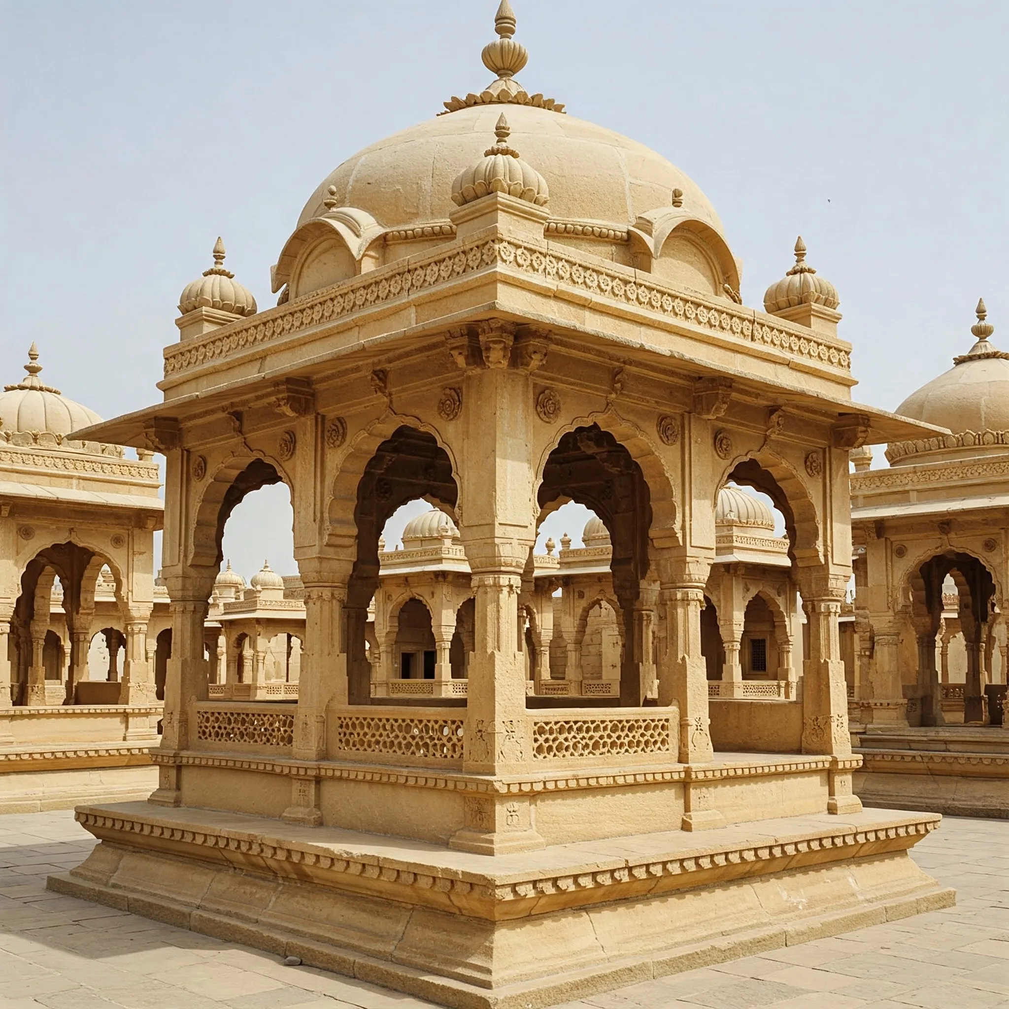 Red Sandstone Heritage Chatri Dome Pavilion Hand Carved Indian Garden ...