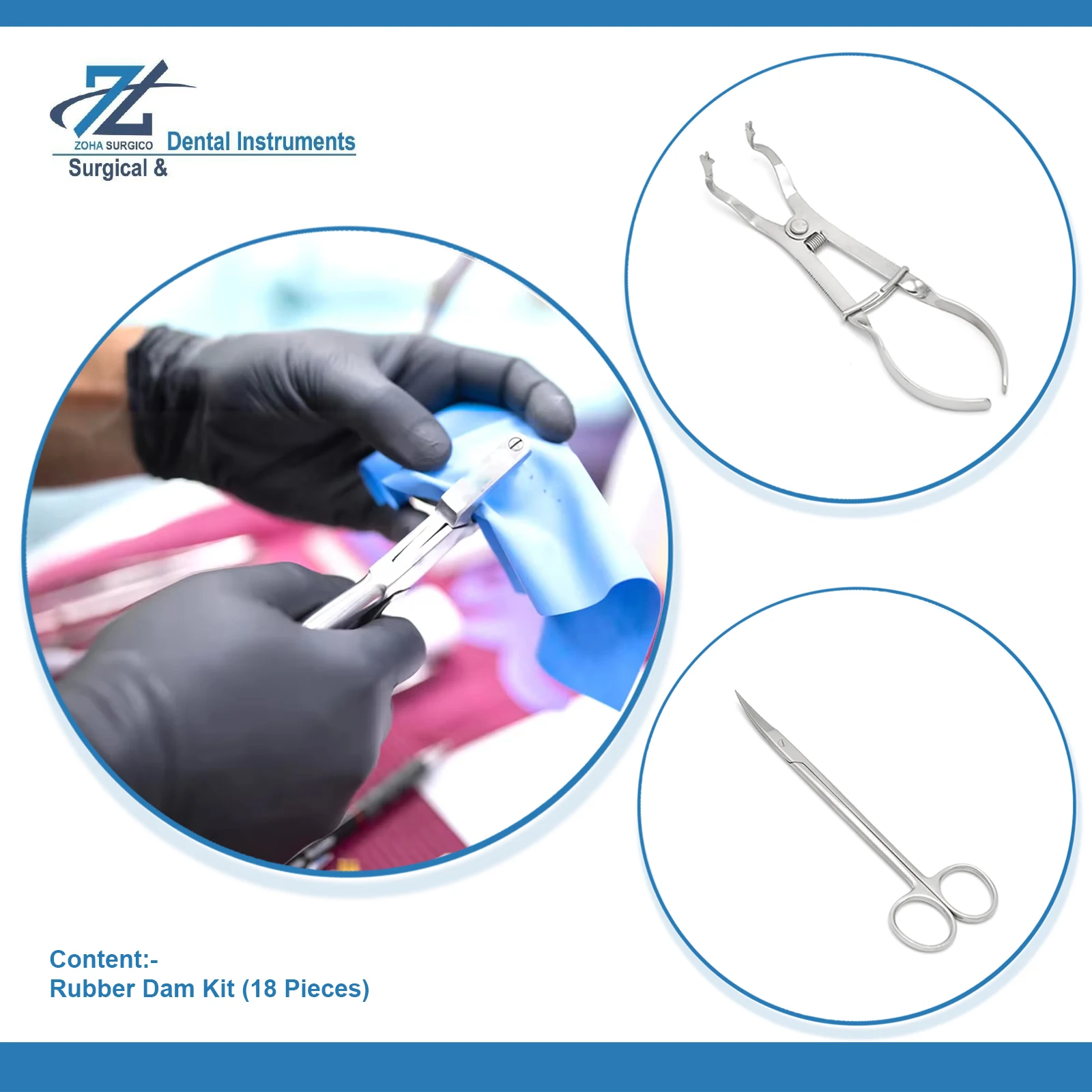 Rubber Dam Kit for Root Canal Surgery Pakistan Top Professional Dental ...