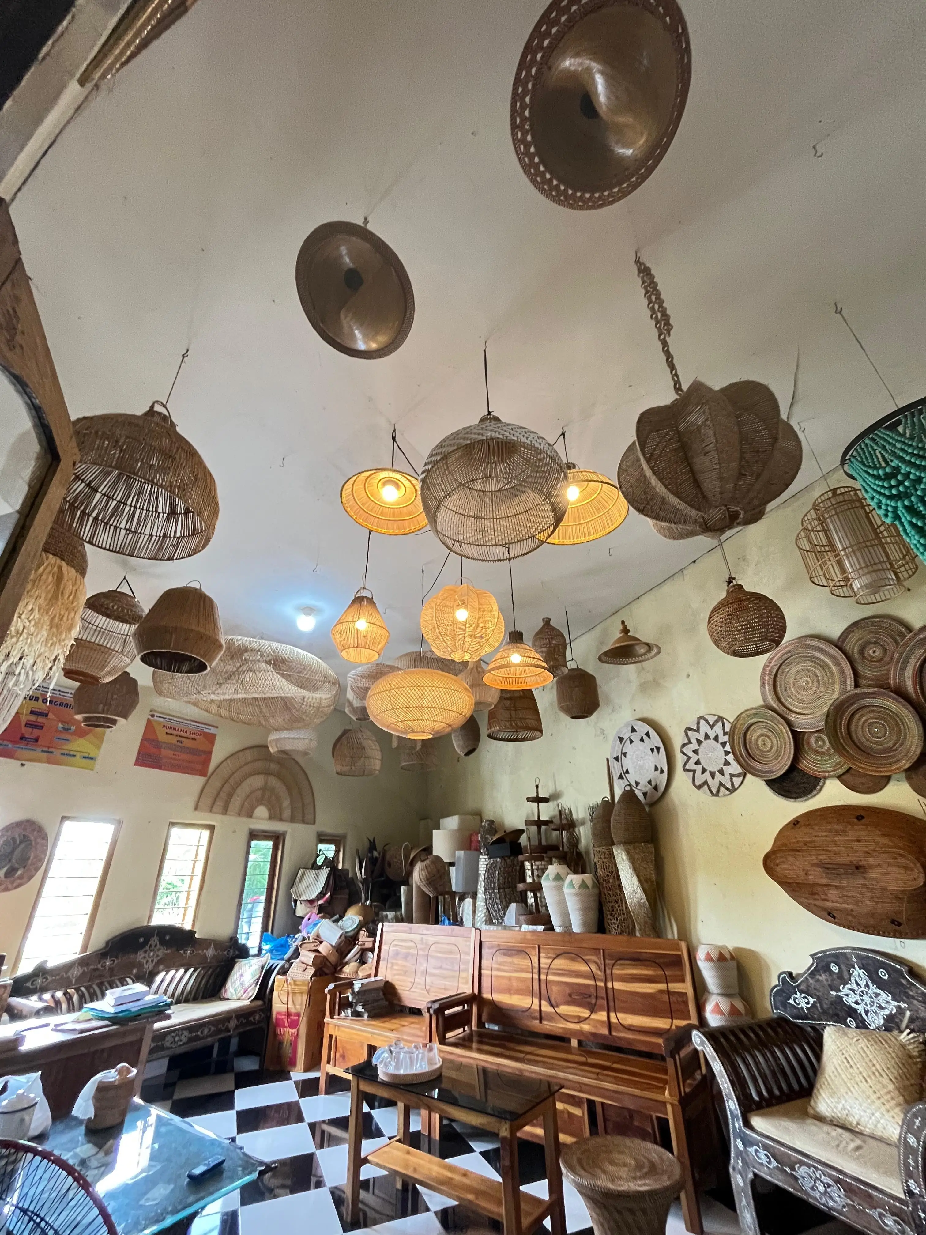 Lombok Traditional Box Rattan-Ketak Handwoven Yellow Tribal Motif Bag ...