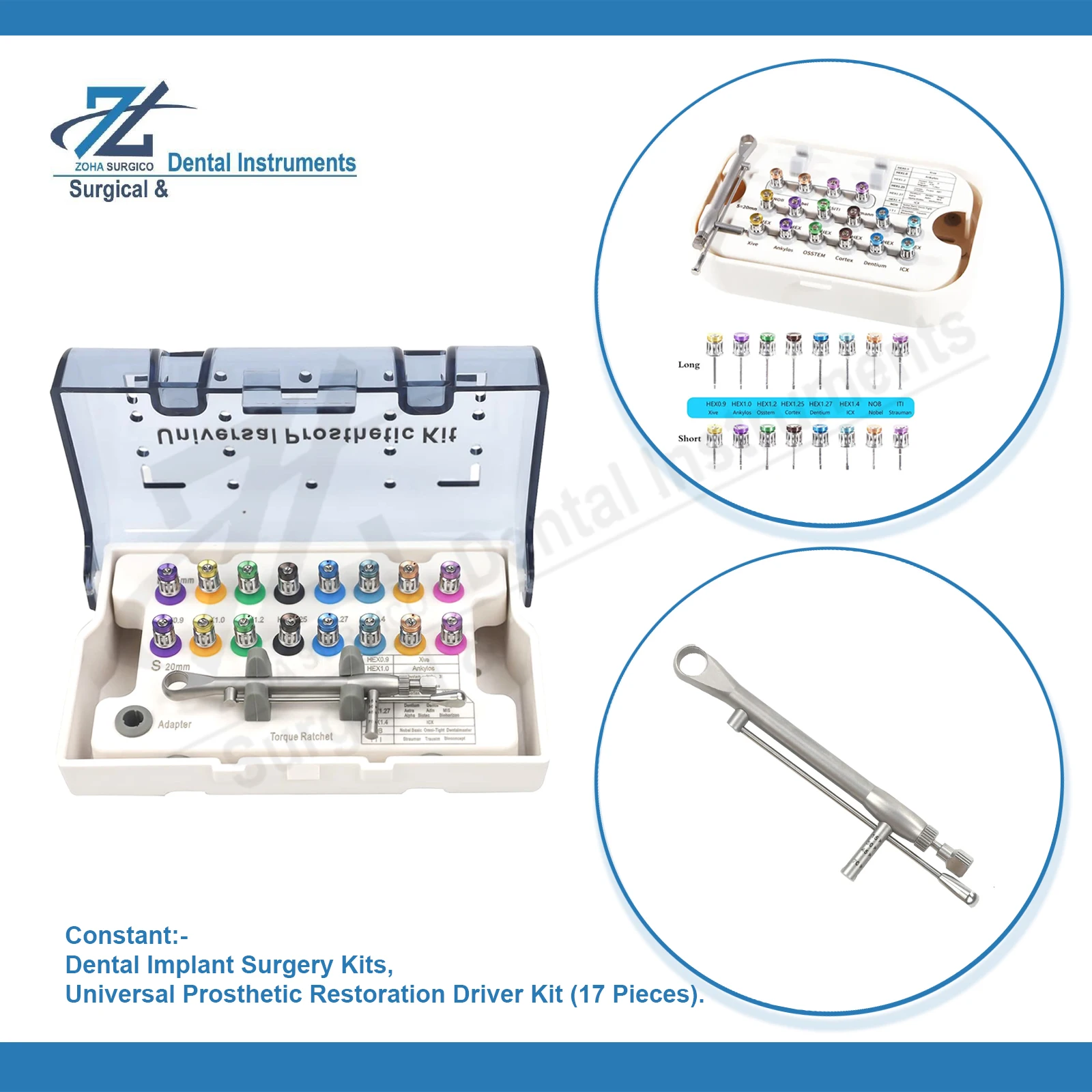 Dental Universal Implant Prosthetic Kit - Durable & Versatile