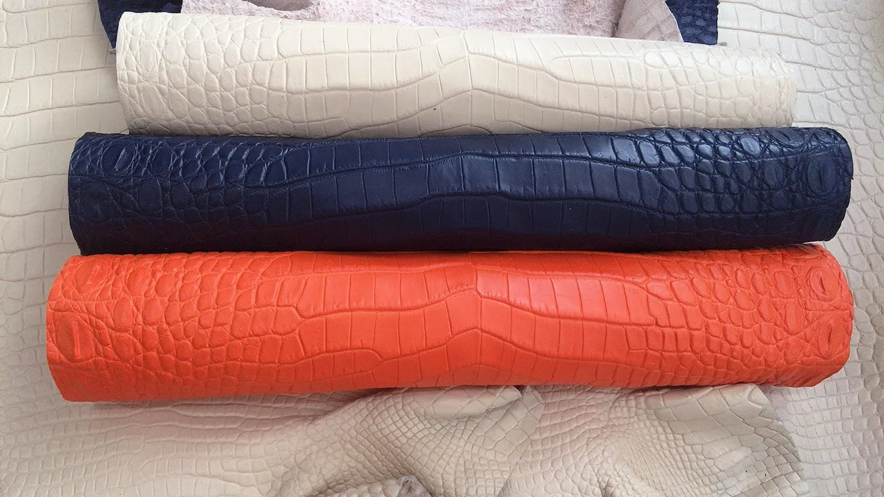 High Quality Tanned Alligator Leather Wholesale Genuine Leather Matte ...
