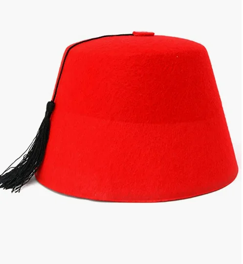 Belief Arabian Red Fez Hat Moroccan Costume Accessory Fez Hats With ...