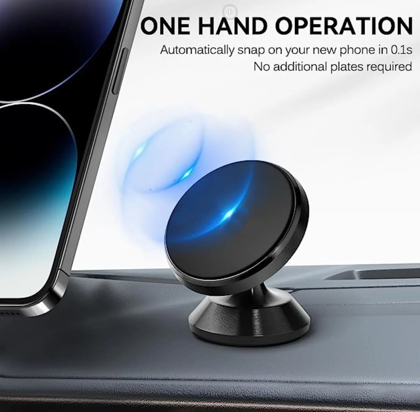 360 Degree Rotation Adjustable Magnetic Dashboard Smartphone Holder ...