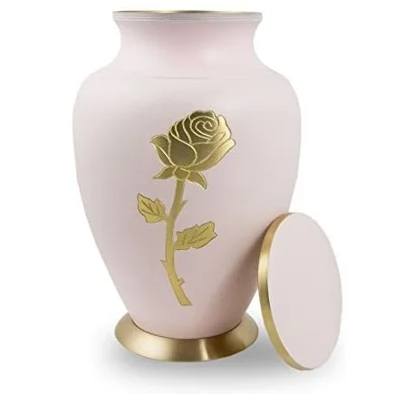 Floral Enamel Finished Metal Funeral Box Suppliers Human Ashes Urns ...