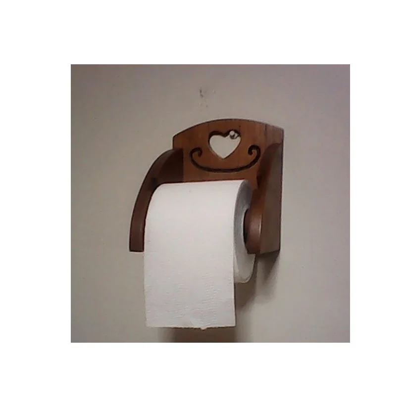 Wood Hand Roll Paper Towel Holders Stand Wall Mounted Toilet Paper ...