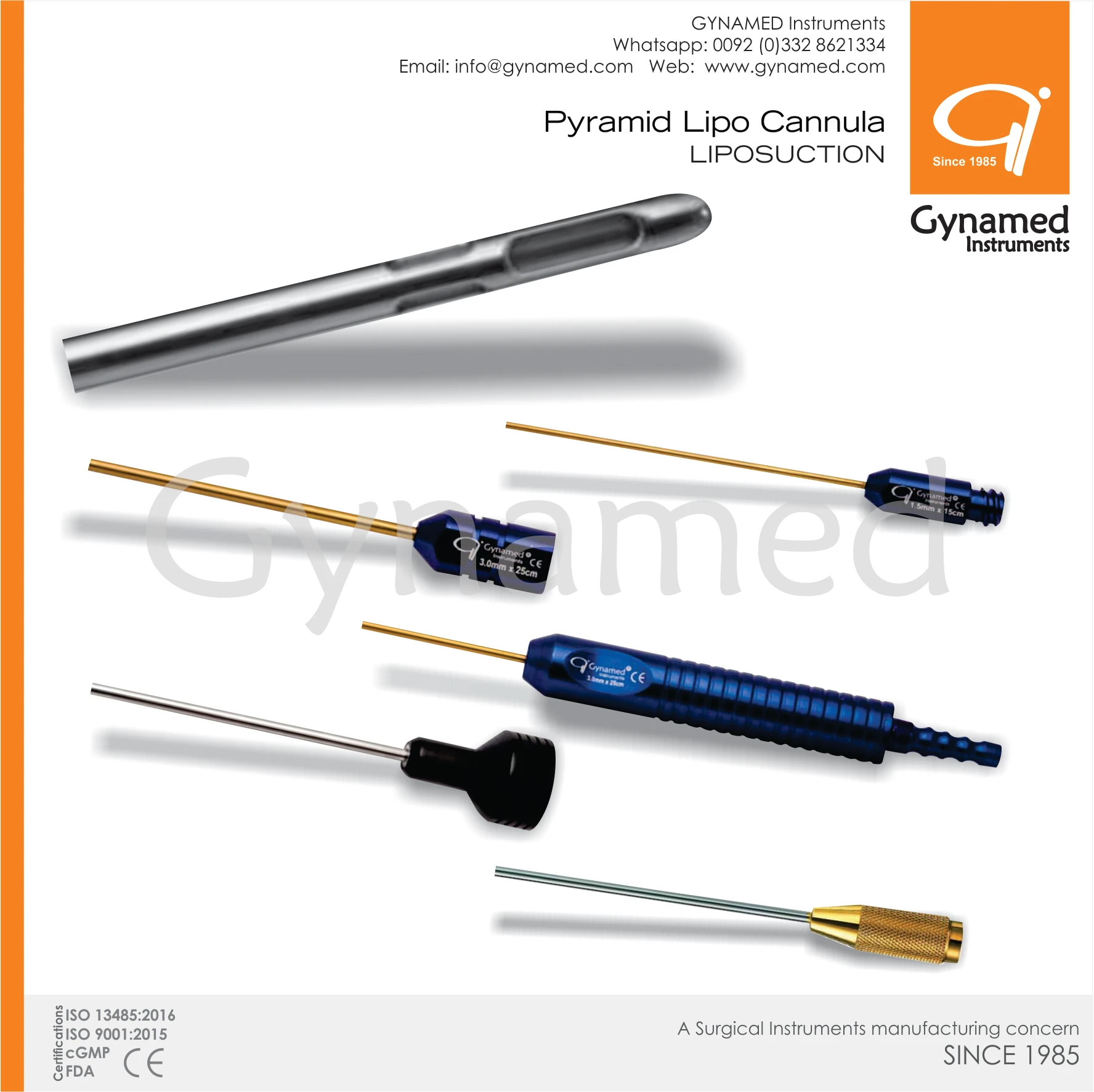 Pyramid Lipo Cannula Its Three Port Cannula,At 180 Degree And Slightly ...