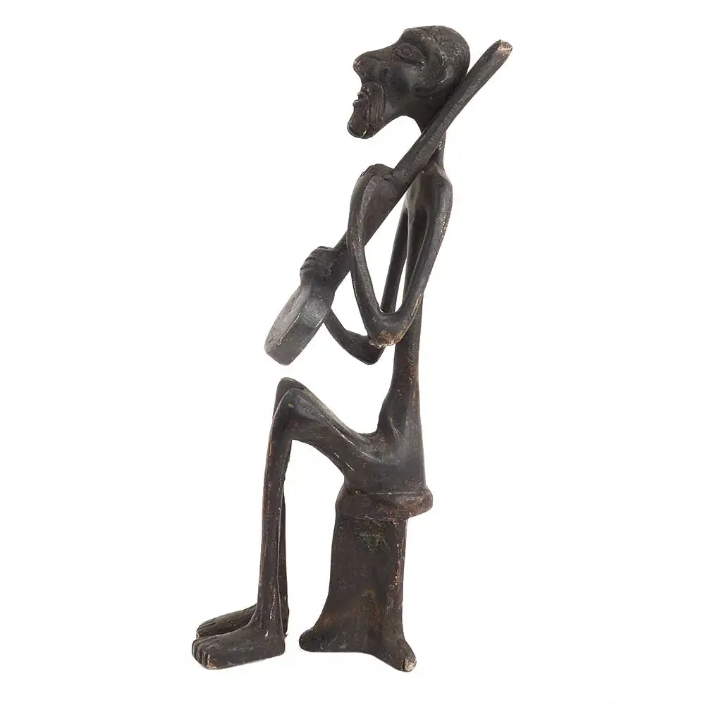 Handmade Indian Brass Antique African Tribe Musician Sculptures ...