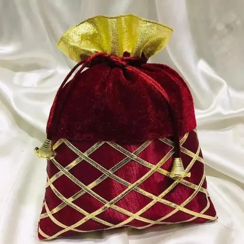 Drawstring Potli Bag 5 Different Colors Handcrafted Unique And Stylish ...