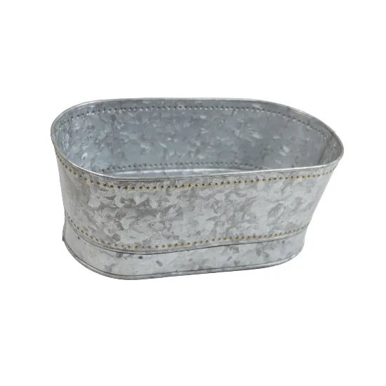 Direct Factory Prices New Design Oblong Galvanized Metal Container with ...