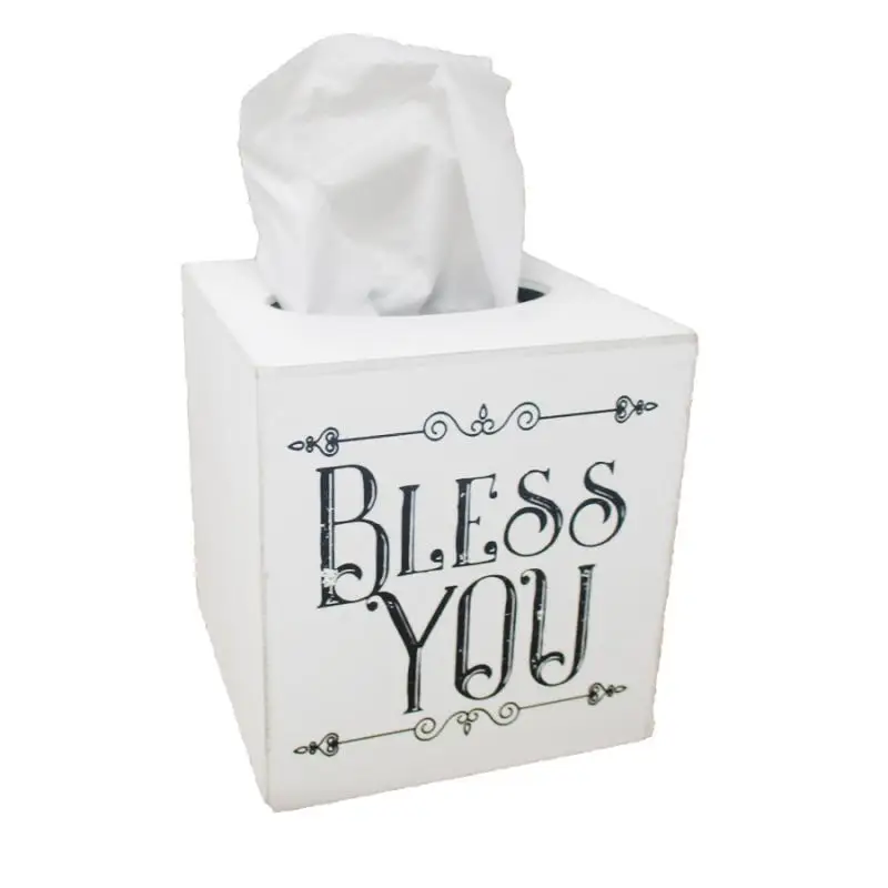 Wholesale Decorative Restaurant Table Ware - Black Wood Tissue Box