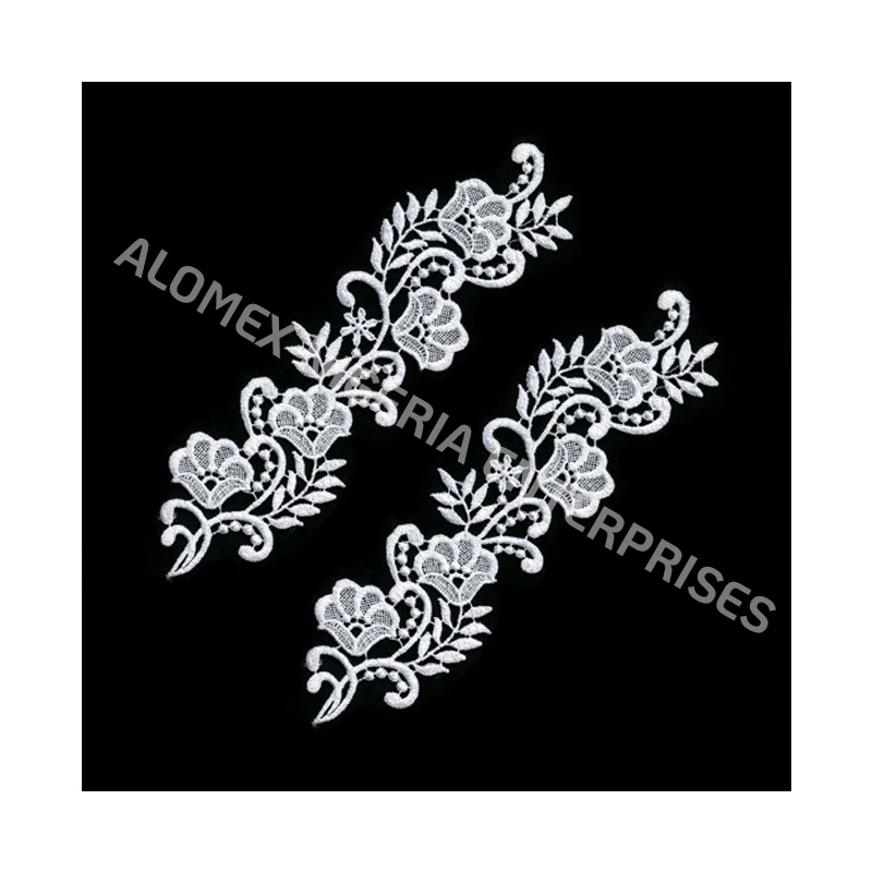 Custom Hollow 3d Polyester Lace Motifs Nigerian Chest Flowers ...