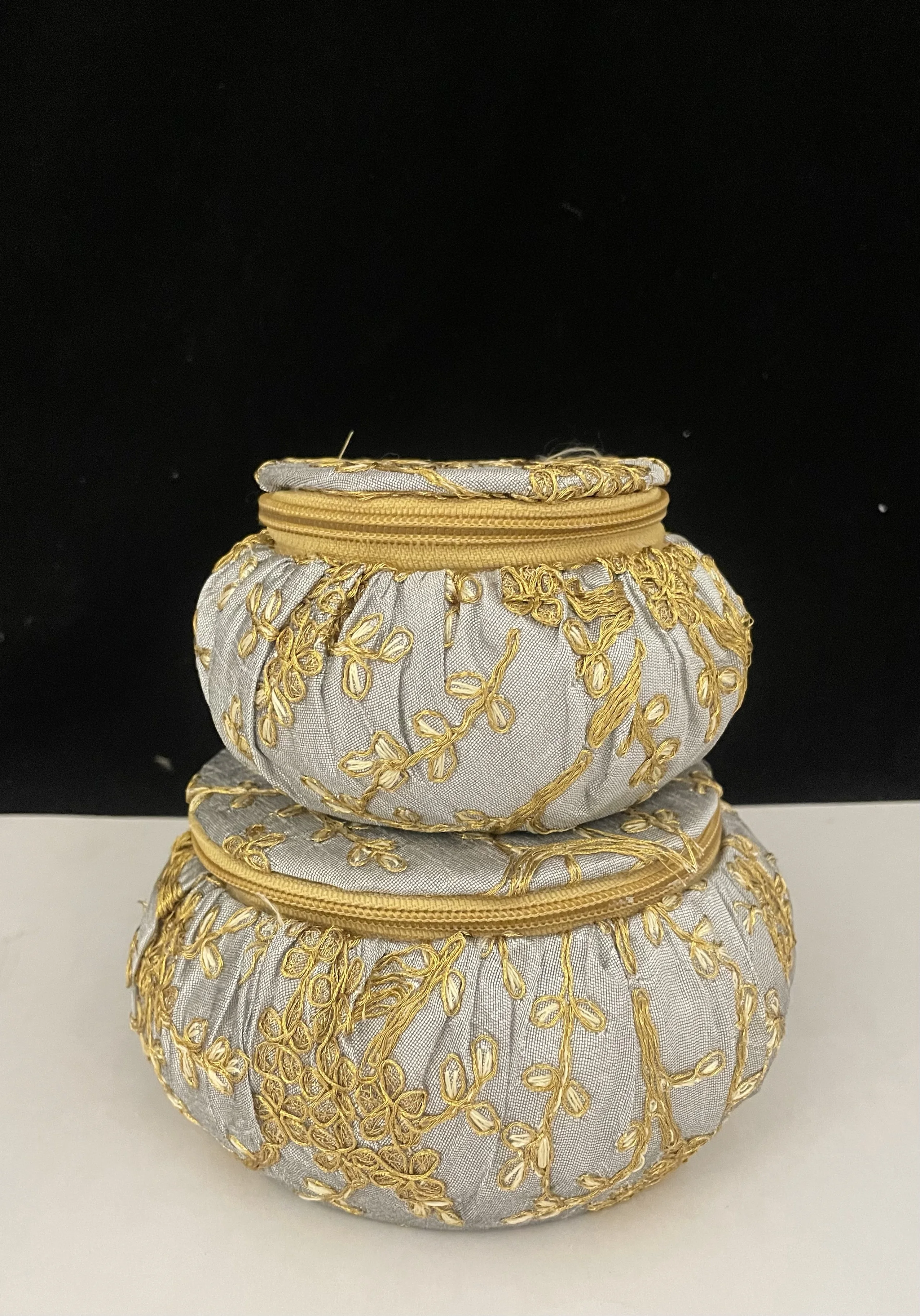 Indian Handmade Embroidered Sweet Box Dry Fruit Box Handmade Matki Bag ...